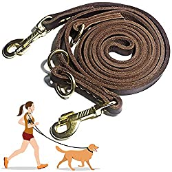 Multifunctional Leather Dog Leash • Three Dogs Training